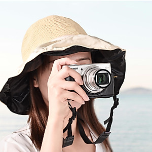 kinokoo Camera Case for Canon PowerShot SX720 HS/SX730/SX740 HS - PU Leather Protective Case with Detachable Shoulder Strap - Black