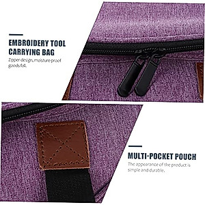 FAVOMOTO 1pc Sewing Storage Bag Knit Tote Bag Embroidery Tools Knitted Tote Bag Embroidery Tools Pouch Embroidery Supplies Storage Tote Sewing Carrying Bag Embroidery Sewing Tool Holder Set