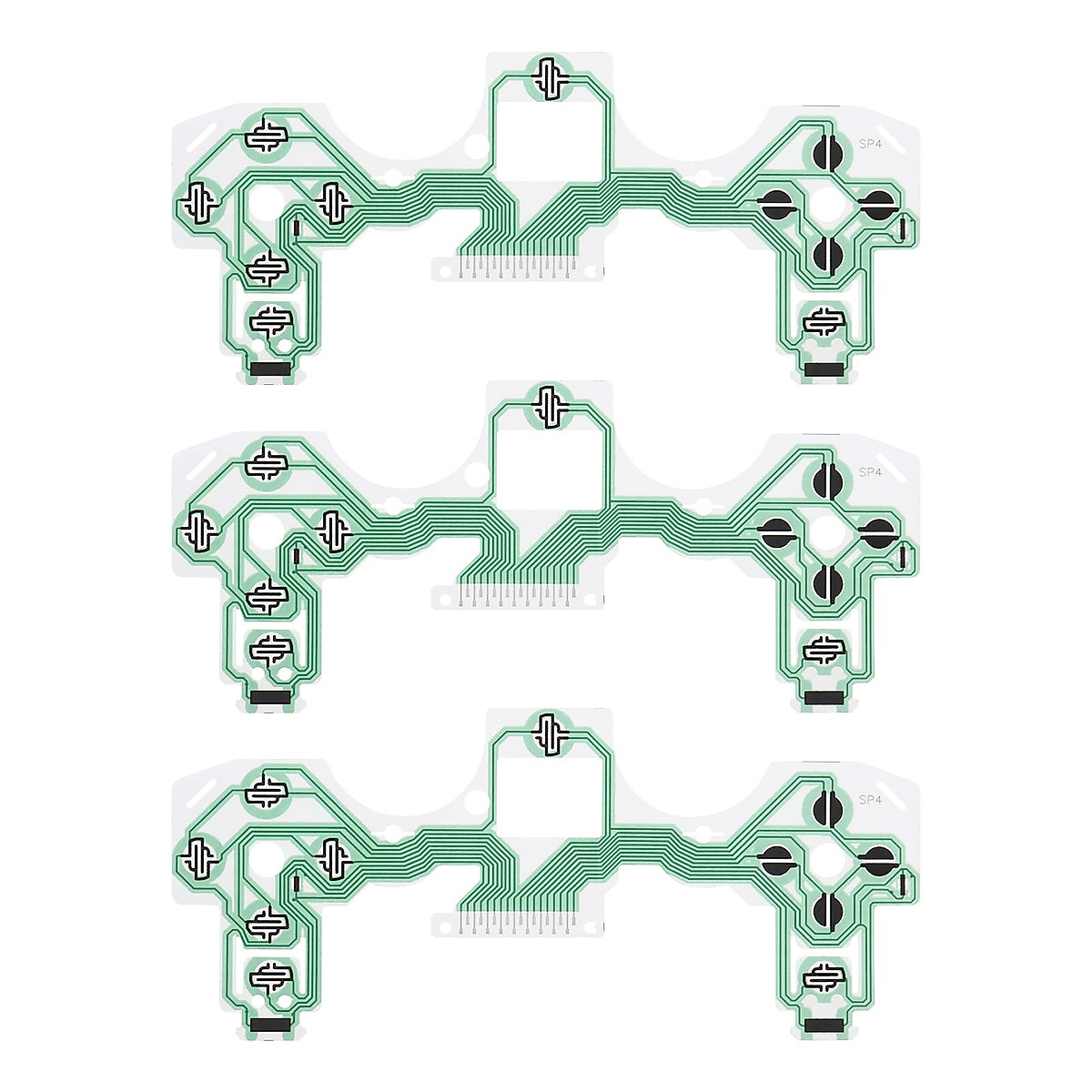 3pcs Conductive Film Replacement Handle Keypad Repair Pads Flexible Controller Membrane Conductive Film Compatible with PS4 Controller JD-M-001 JD-M-010 JD-M-011