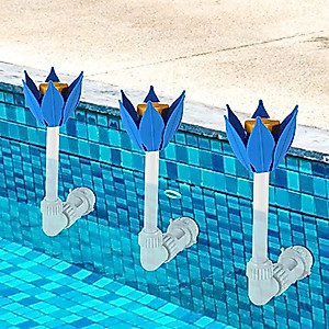 3 Pcs Pool Fountain Jet Adjustable Waterfall Pool Fountain Spray Above Inground Swimming Pool Waterfall Sprayer Flower Flower Pond Fountain Nozzle Accessories