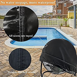 Capolo Heavy Duty Fan Cover for Dust, Industrial Shop Fan Covers Outdoor Waterproof for 18-20" High Velocity Floor Fan, Commercial, Garage, and Greenhouse Use