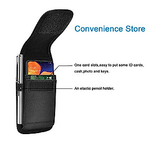Tiflook for Samsung Galaxy S22 Ultra S23 S21 S20 FE S10 S9 S8 A12 A32 A52 A02S A13 Note 20 Ultra Note 10 Plus Holster Belt Case with Clip Heavy Duty Rugged Nylon Cell Phone Pouch Card Holder,Black