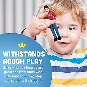 Creative Minds Marvel Education Hispanic Family Toy Figure Set for Kids Ages 3+, Set of 8 Inclusive and Diverse Dollhouse Toy Figurines, Multicolor