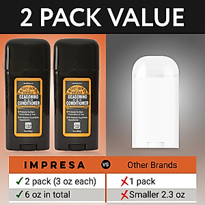 [2 Pack] Made in USA Cast Iron Seasoning Oil - Impresa Griddle Seasoning Stick for Blackstone Seasoning and Conditioning - Impresa Cast Iron Seasoning for Blackstone Seasoning and Conditioner - 6oz.