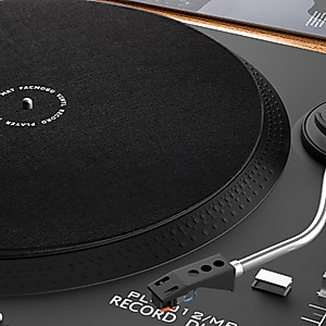 Facmogu 12 Inch 2mm Turntable Slipmat Wool Mat Anti Vibration Record Platter Mat, Phonograph LP Vinyl Record Player Black Mat Slip-Mat Player Wool Pad, Professional Tuning Equipment Improve Sound