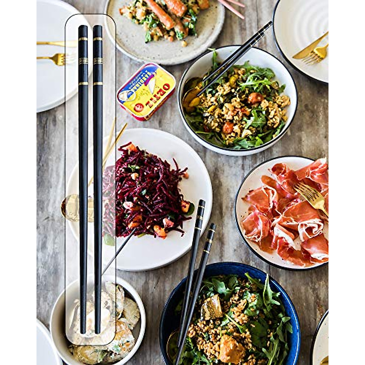 YUNDUOJIA Glass Fiber Chopsticks-Reusable Japanese-style, Chinese-style and Korean-style Chopsticks, Dishwasher-safe, ï¼ˆ2 Pairs Gift Setï¼‰