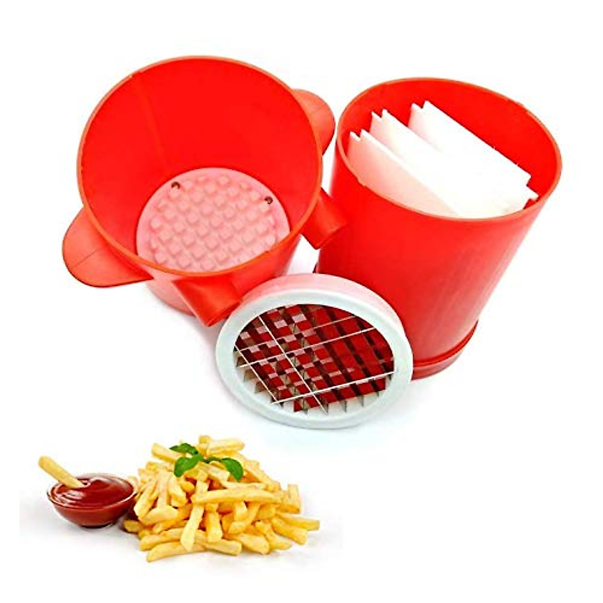 Potatoes Maker French Fries Maker Potato slicers French Fries Cutter Machine No Deep-Fry To Make Healthy Fries.