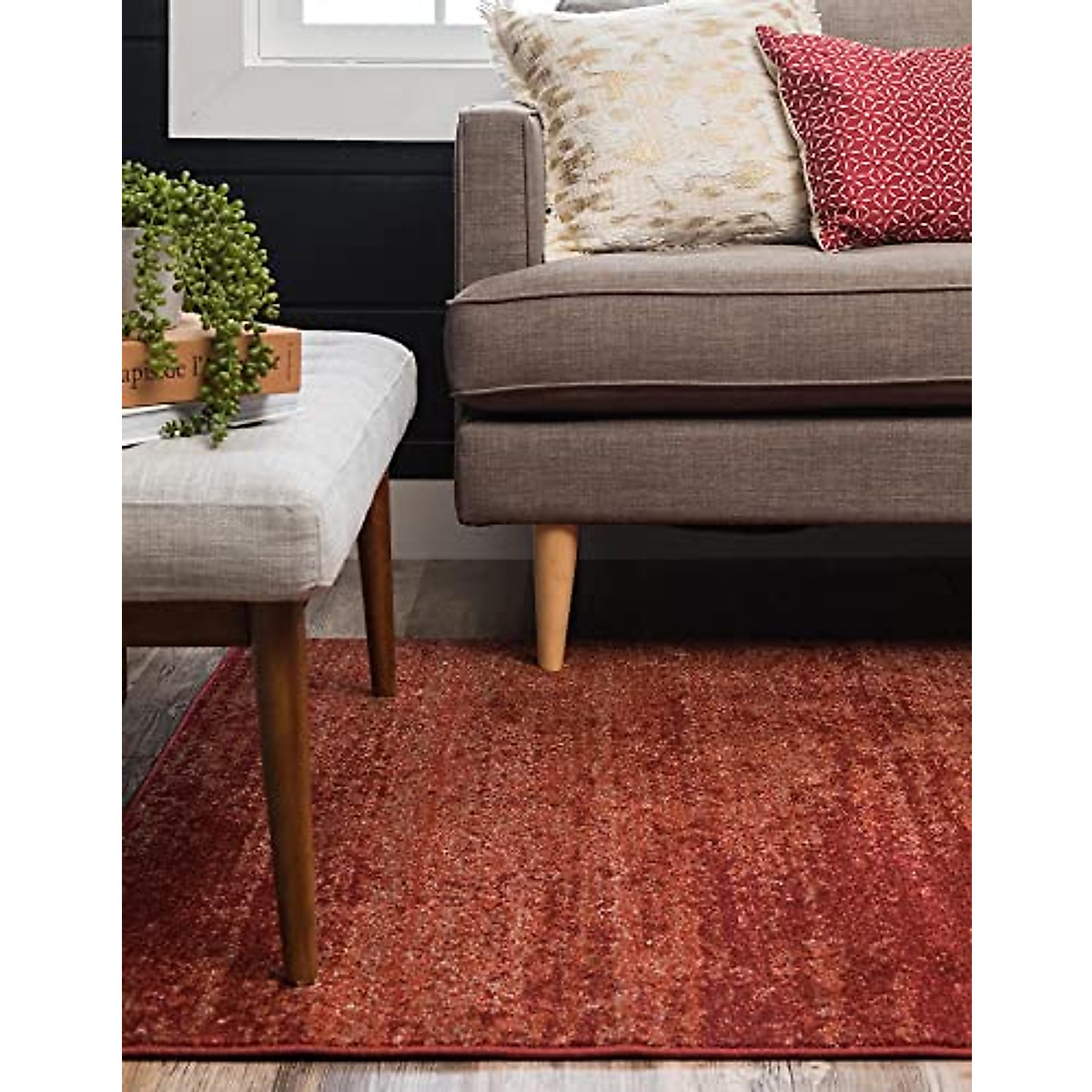 Rugs.com Angelica Collection Rug – 2' x 3' Terracotta Medium Rug Perfect for Entryways, Kitchens, Breakfast Nooks, Accent Pieces