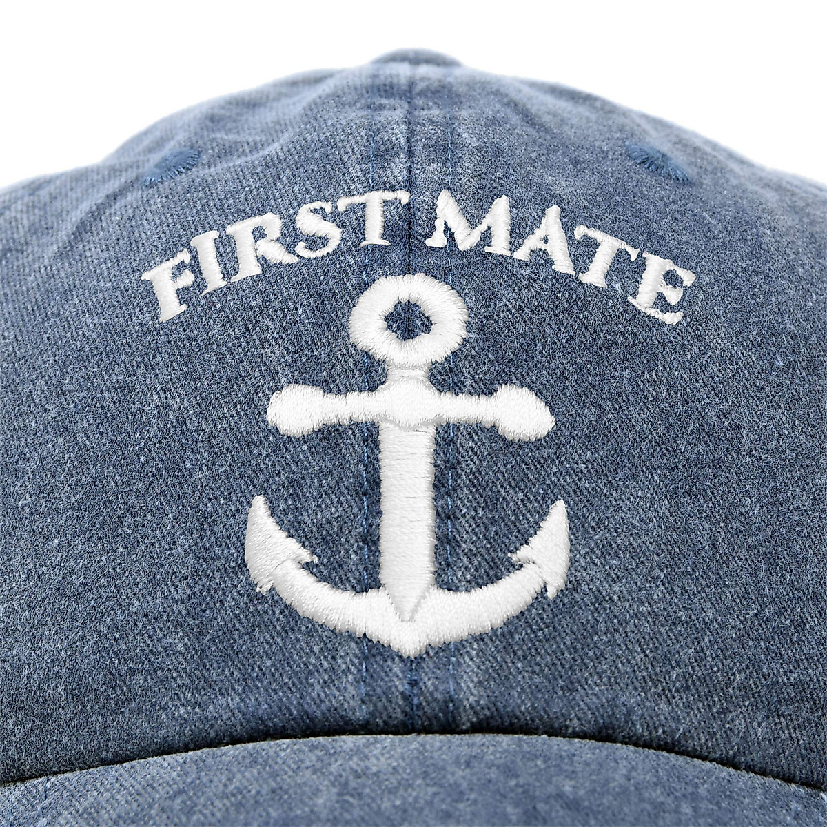 DALIX First Mate Hat Sailing Baseball Cap Sailor Gift Men Women Blue Vintage