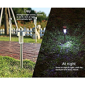 CLEVER GARDEN Outdoor Solar Lights, Upgraded Waterproof Solar Powered Landscape Spotlights Patio Decoration, 12 Pack