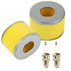 HIFROM Pack of 2 Set Replacement Air Filter Cleaner with Spark Plug Compatible with Honda GX240 8HP GX270 9HP Engine Lawn Mower Tiller Parts