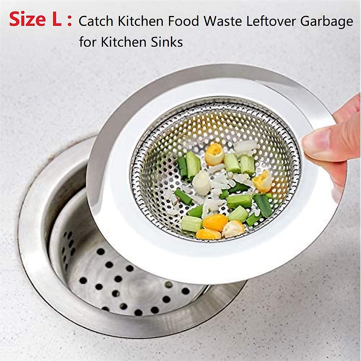 Bathtub Drain Strainer 3-Pack, Shower Drain Hair Catcher, Sink Strainer for Kitchen and Bathroom, Hair Strainer/Trap for Bathtub Drain Cover Size from 2.16'' to 4.5''