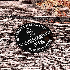 Funny Decision Coin New Mom Dad To Be New Parent Gifts for Pregnant Women First Time Mommy Daddy Birthday Gift for Men Husband Wife Expecting Mother Fathers Day New Baby Present Double-Sided Christmas