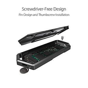 ASUS ROG STRIX Arion Lite External Portable M.2 PCIe NVMe SSD Enclosure featuring up to 10 Gbps transfer speeds with USB 3.2 Gen 2 Type-C Cable (ESD-S1CL)
