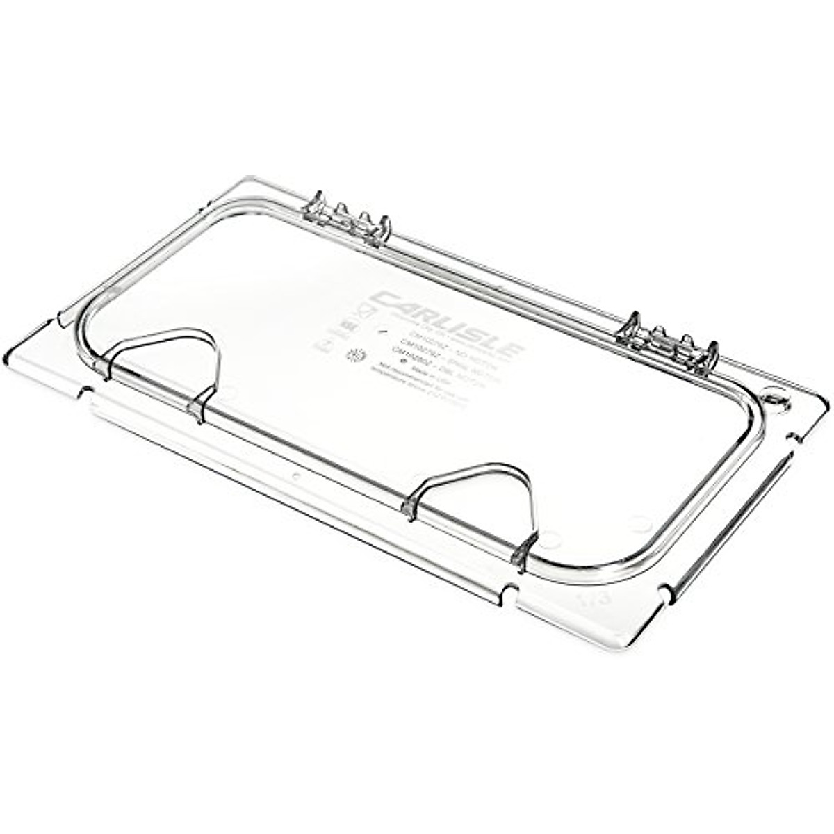 Carlisle FoodService Products CM10279Z07 Coldmaster EZ Access Lid with Notch, 1/3 Size, 0.9" Height, 13" Width, 7" Length, Polycarbonate (PC), Clear (Pack of 2)