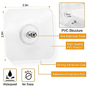 Wall Hooks for Hanging, 14 Pack Screw Wall Hangers Without Nails Adhesive Hooks Heavy Duty for Mount Wall Shelf, Kitchen, Bathroom, Key, Home and Office, Waterproof and Rustproof(18 mm)/13 lbs(Max)