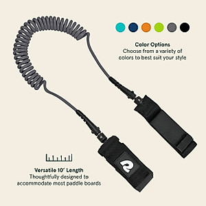 Retrospec Weekender 10' Paddle Board Safety Leash, Coiled for Stand Up Paddleboards