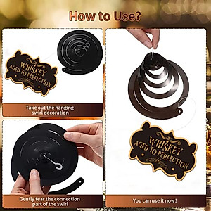 Whiskey Birthday Party Decorations Set, Aged to Perfection Birthday Party Supplies, 40Pcs Party Hanging Swirls, Beer Cake Toppers for Adult Men 30th 40th 50th 60th Cheers and Beers Party