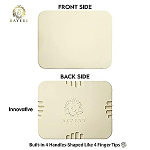 Pizza Stone 12" x 15" Rectangular Baking & Grilling Stone, Perfect for Oven, BBQ and Grill. Innovative Built - in 4 Handles Design - stone baking sheet, Baking Tray, Grilling Stone, Heavy Duty