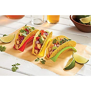 Fox Run Upright Taco Holders, Set of 12, Red/Green/Yellow