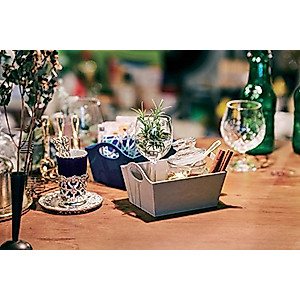 like-it EPE-23 Small Storage Mini Basket, Small, Set of 3, Paper Mix, Blue, Approx. Width 5.8 x Depth 4.4 x Height 3.2 inches (14.8 x 11.1 x 8.1 cm)