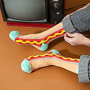 BISOUSOX Men's Colorful Funny Novelty Casual Cotton Crew Gift Fun Dress Socks Novelty for Men Father