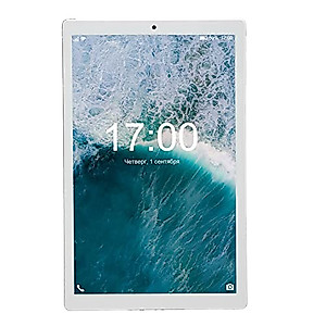 10 Inch Tablet, Silver HD 10 Tablet Octa Core 3 and 64G Memory for Daily for Travel (US Plug)