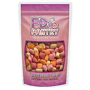 Freeze Dried Fruit Bursts Candy - Mini Original Hard Candy Mix 5oz Treat Snack Gift Bag Cherry, Strawberry, Lemon, Orange Candies Freeze-Dried Candies