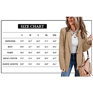 CRAZY GRID Women Business Casual Blazer Jacket Long Sleeve Fashion Blazer Ladies Buttons Work Professional Suit Jacket Oversized 2XL Khaki