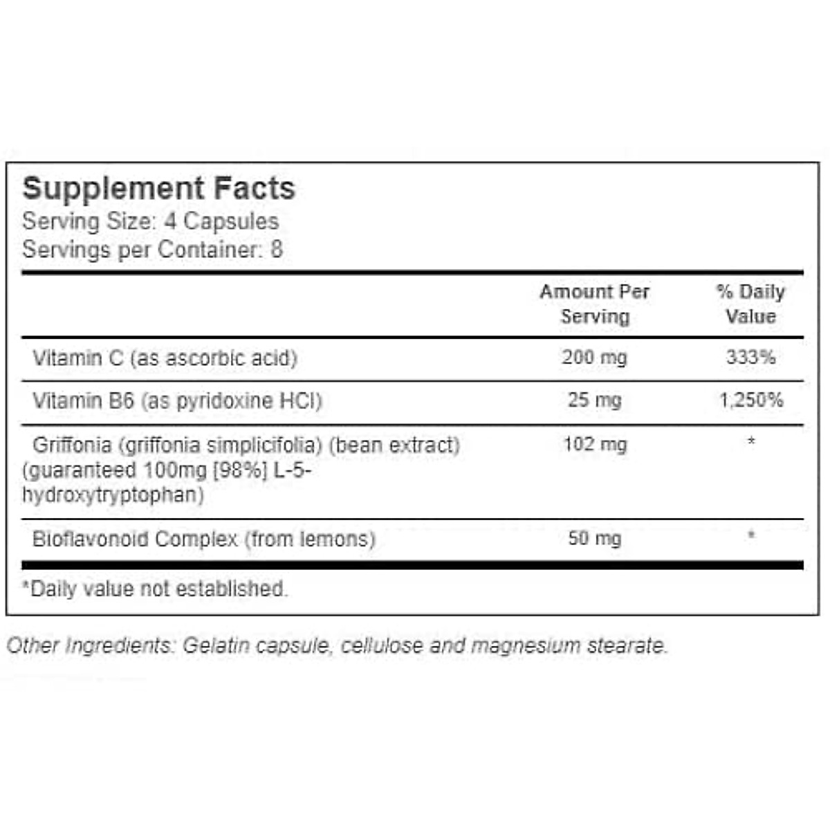 SOLARAY L-5-hydroxytryptophan (5-HTP) - 30 Enteric-Coated Capsules - 100 mg - Also Includes Vitamins B-6 & C