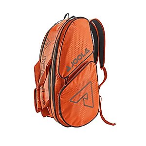 JOOLA Tour Elite Pickleball Bag – Backpack & Duffle Bag for Paddles & Pickleball Accessories – Thermal Insulated Pockets Hold 4+ Paddles - with Fence Hook Orange/Gray