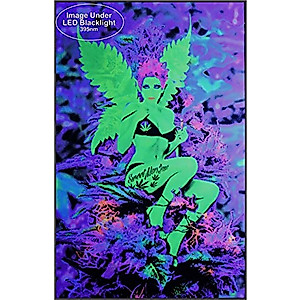 Studio B Weed Fairy Non-Flocked Blacklight Poster 24x36 inches