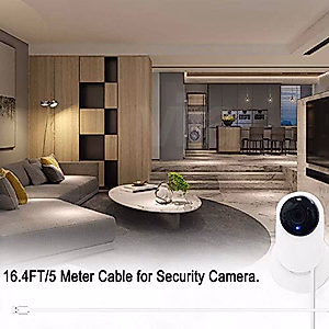 USB Charger with 16.4FT Power Extension Cable for Wyze Cam, Yi Camera,Oculus Go,Cloud Cam,Echo Dot Kid Edition,Nest Cam,Netvue,Blink,Furbo Dog Yi Dome Home Security Camera,Charging Supply Cord