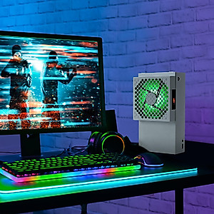 DEPGI Cooling Fan for Xbox Series S, Featuring Automatic Fan Speed Adjustment Based on Temperature, LED Display Screen, Low Noise, Easy Installation, 3 speeds, with RGB LED