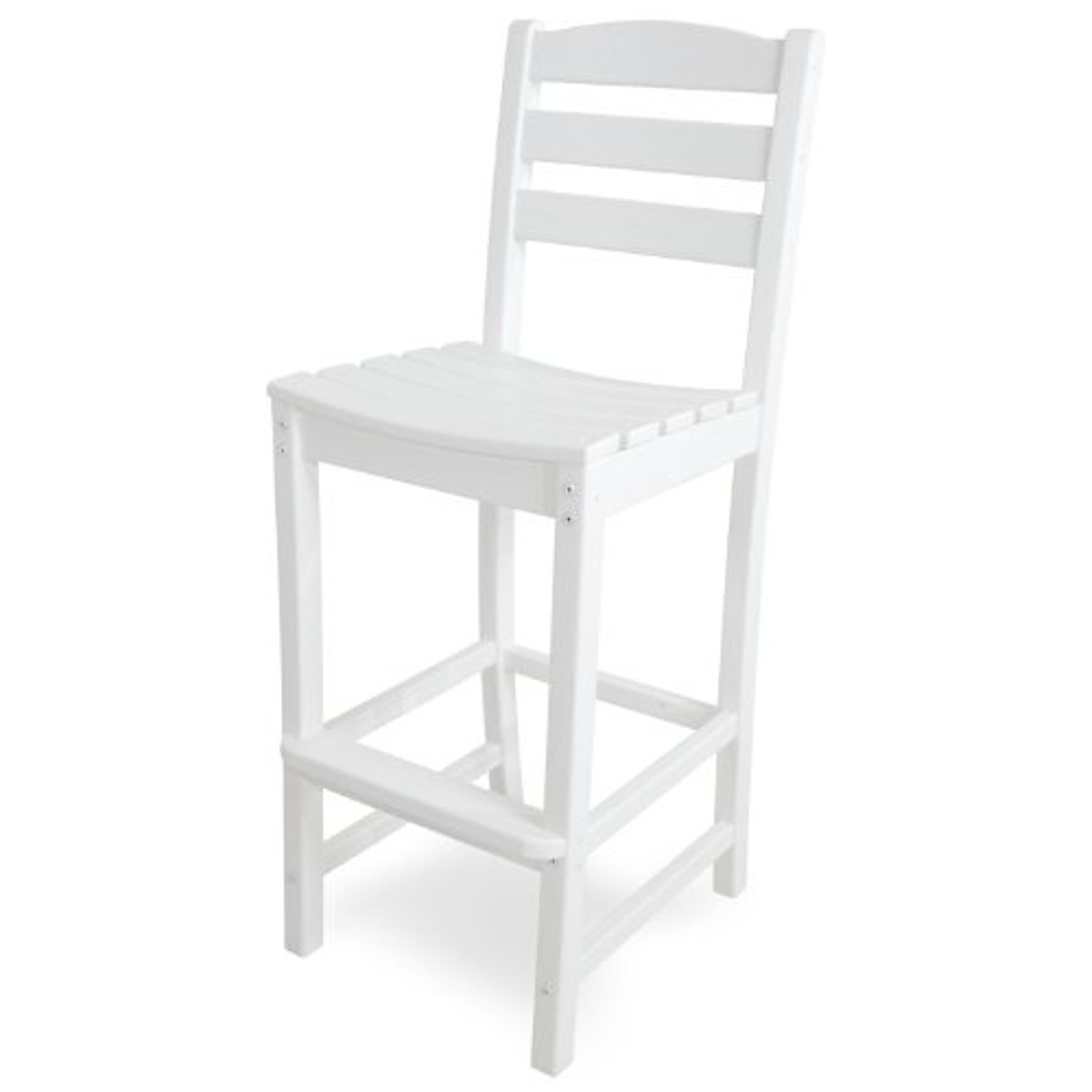 POLYWOOD TD102WH La Casa Café Bar Side Chair, White