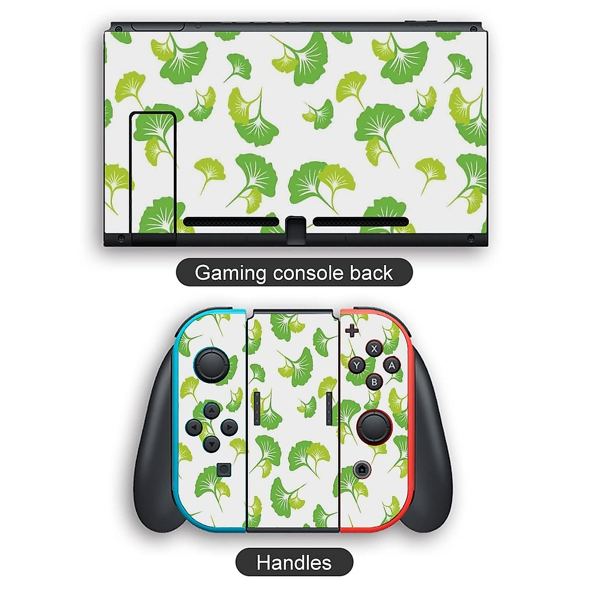 Vintage Ginkgo Biloba Funny Print Skin Cover For Switch Console and Switch Lite Slim Protector Sticker