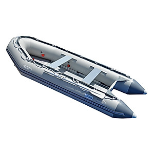 BRIS 12.5 ft Inflatable Boat Inflatable Fish Hunter & Person Inflatable Raft Boat