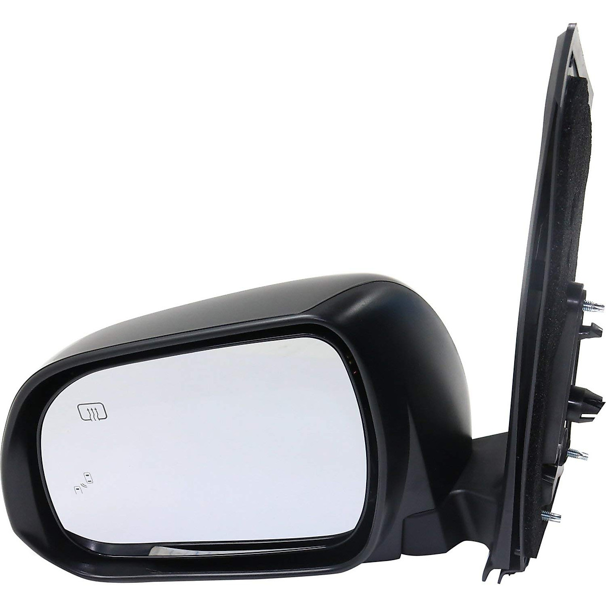 Kool Vue Driver Side Power Heated Mirror for Toyota Sienna 2013-2017 Manual Fold With Blind Spot Monitor; Without Signal Light & Memory Paintable