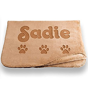 Custom Catch Personalized Dog Blanket - Gray or Beige - Small