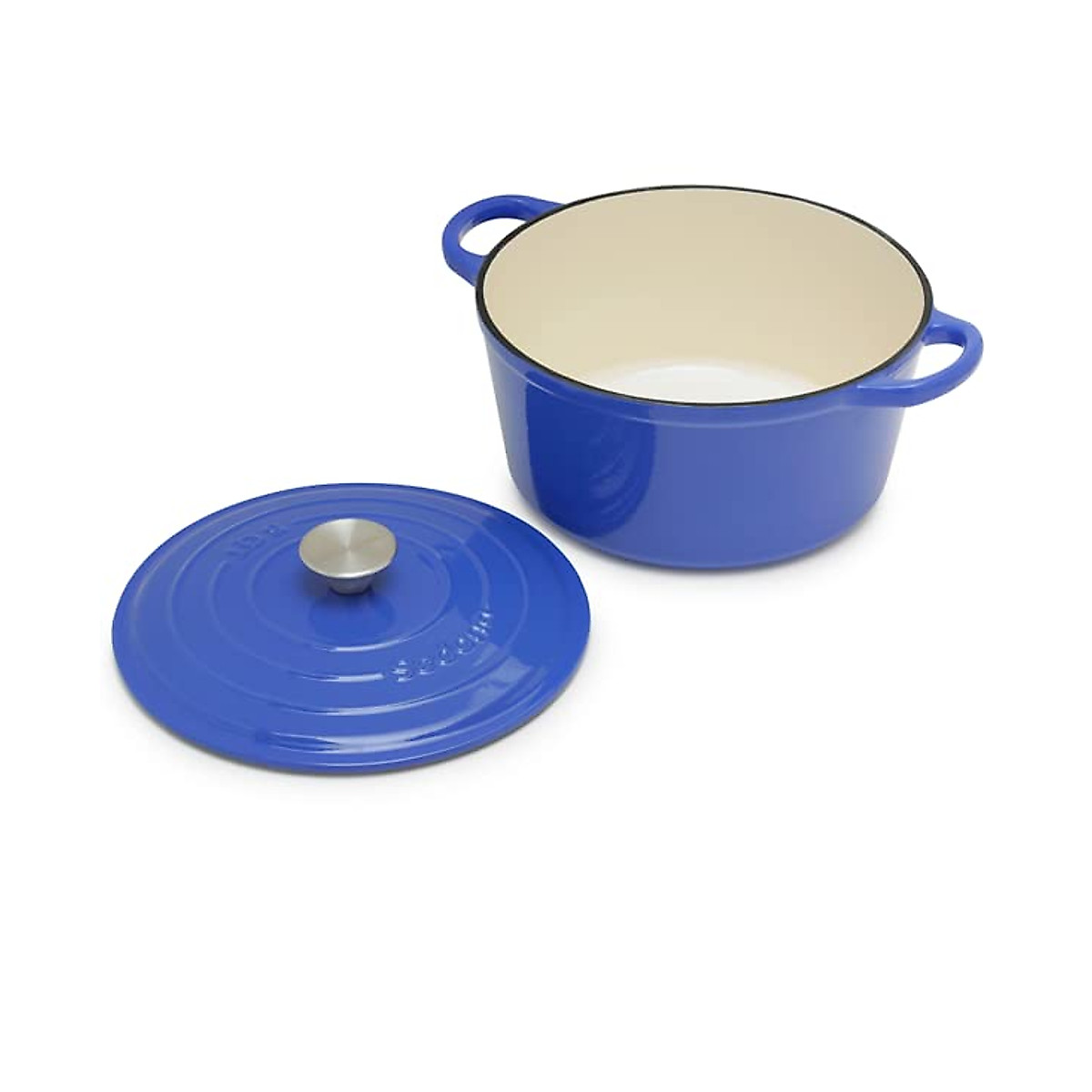 Enamel Cast Iron 5-qt. Sturdy Side Handles For a Secure Grip Dutch Oven in Blue