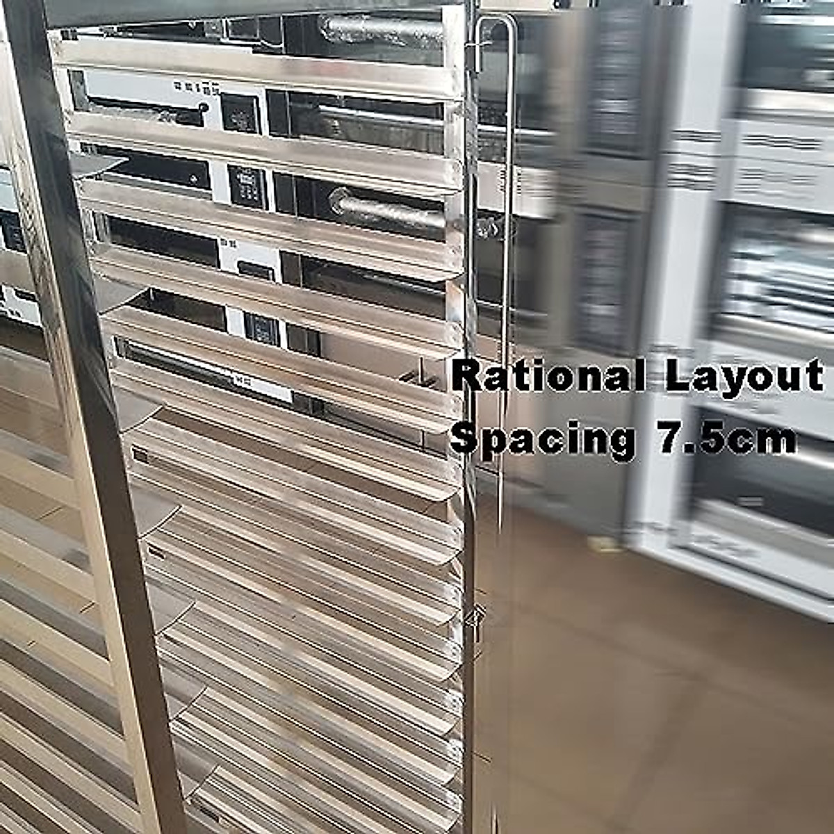Stainless Steel Baking Sheets Rack,Commercial Baking Pans Storage 15 Tier Bakers Rack,Hotel Cookie Cooling Racks For Baking Rolling Bakers Rack