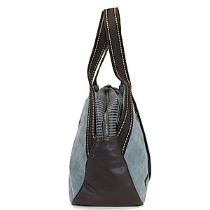 CHALA Handbag Bowling Zip Tote Garden Creature Collections (Indigo- Two-Turtle)