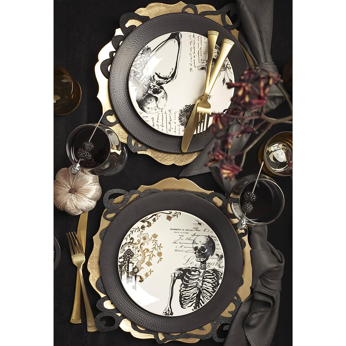 Lenox Lx Collective Black Dinner Plates, Set of 4, 6.30 LB
