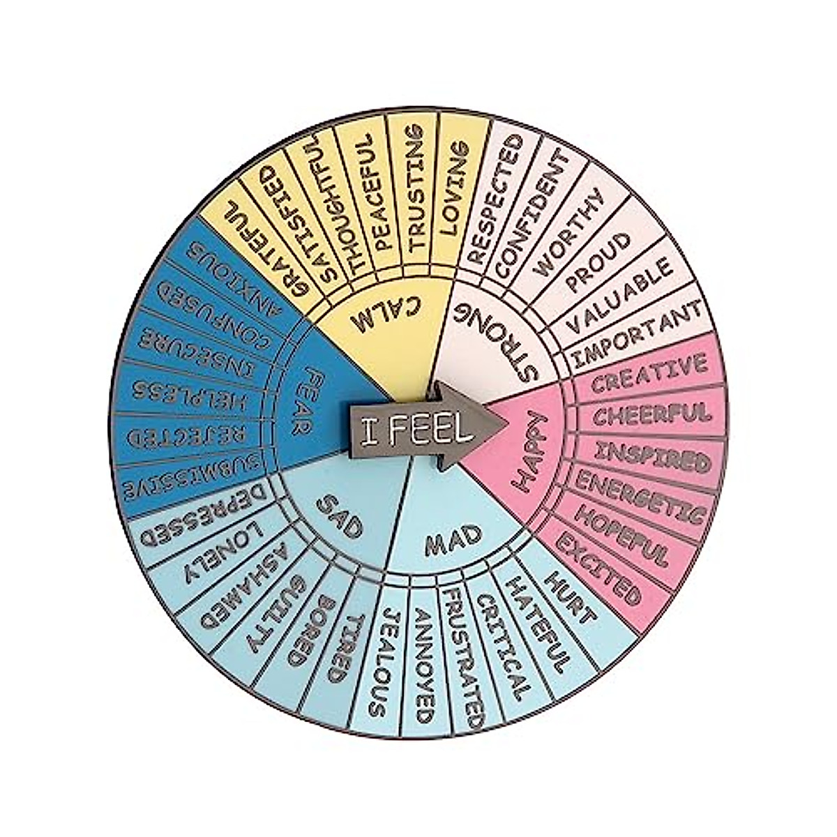 Funny Mood Enamel Pin - Cute Color Wheel Spins Pins - Aesthetic Gifts for Women Men