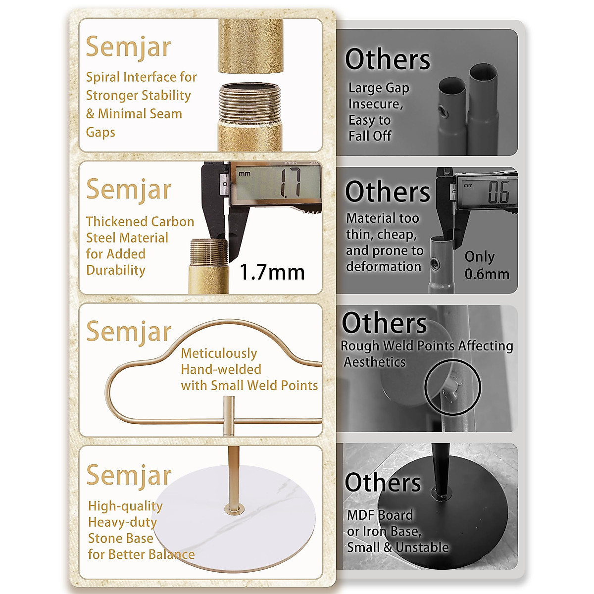 Semjar Black Clothing Rack Modern Small Garment Rack Coat Rack Freestanding,Clothes Rack Heavy Duty,Standing Coat Rack Coat Hanger,Coat Tree Stand Entryway Decor for Jackets,Suits,Hat,Dress