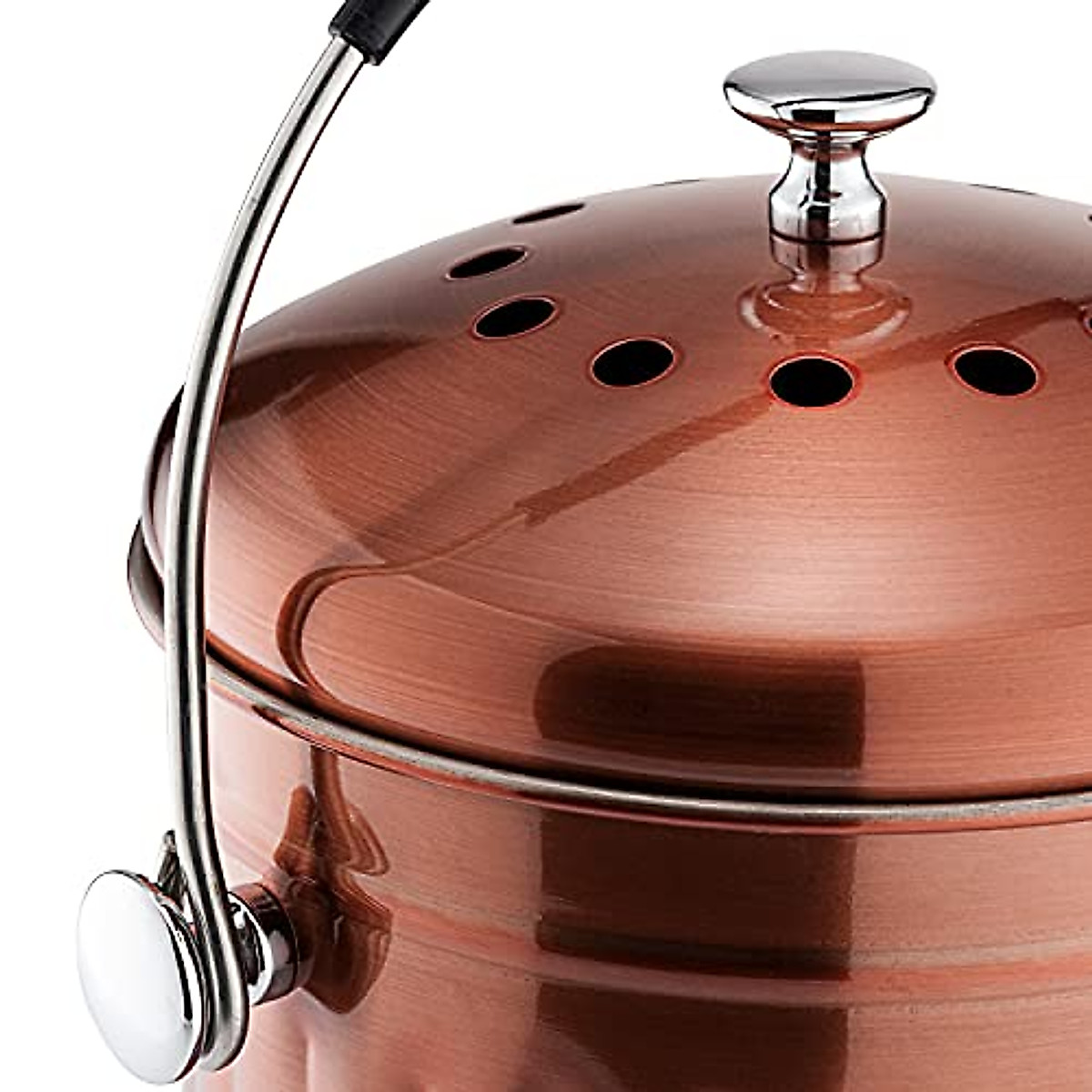 Stylish, Odorless Kitchen Compost Bin | Stainless Steel