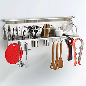 Jar Opener- Pad Rubber Jar Can Lid Opener, 5 in 1 Multi Function Can Opener Bottle Opener Kit with Silicone Handle Easy to Use for Children, Elderly and Arthritis Sufferers (JAR+D RED)