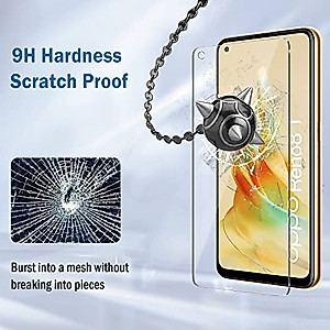 Natbok 2 Pack for OPPO Reno 8T 4G Screen Protector,9H Tempered Glass Film,HD Clear Scratch Resistant,Case Friendly Bubble-Free Easy Installation for OPPO Reno 8T 4G Glass Screen Protector