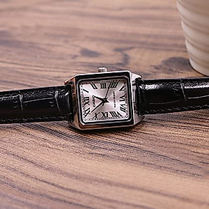 Casio LTP-V007L-7B1 Women's Rectangular Leather Strap Silver Roman Dial Dress Watch