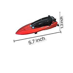 Mini Wireless Remote Control Speed Boat Model Toy for Kids (Red)